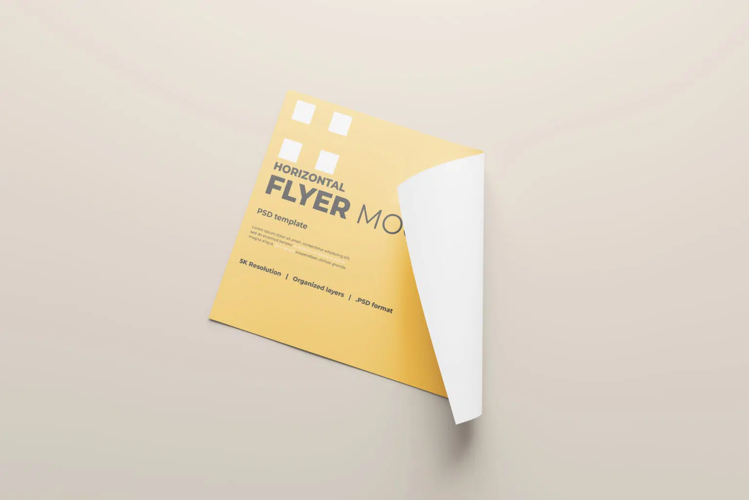 Horizontal A4 Flyer Mockups - Mockup Free