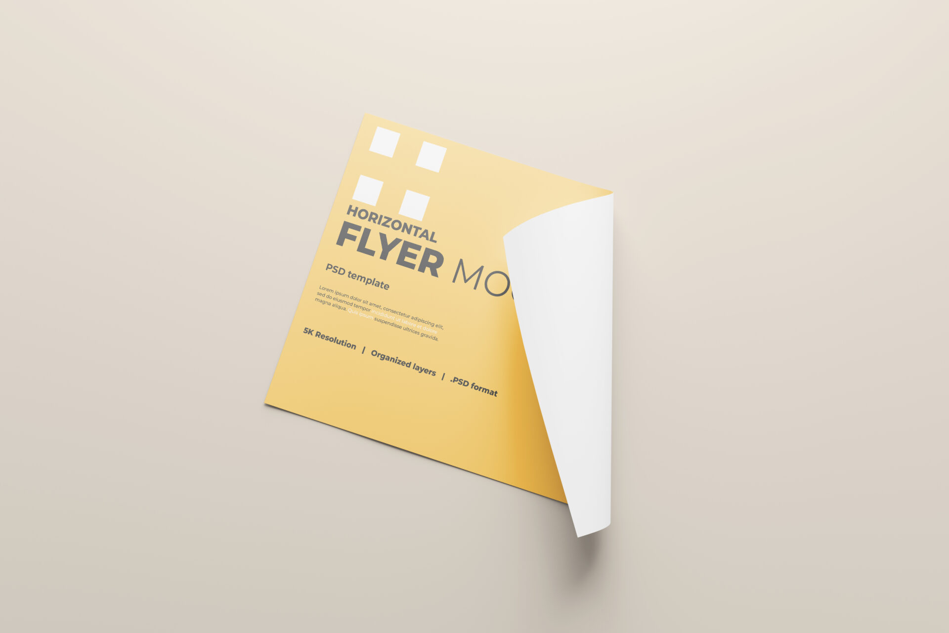 Horizontal A4 Flyer Mockups - Mockup Free