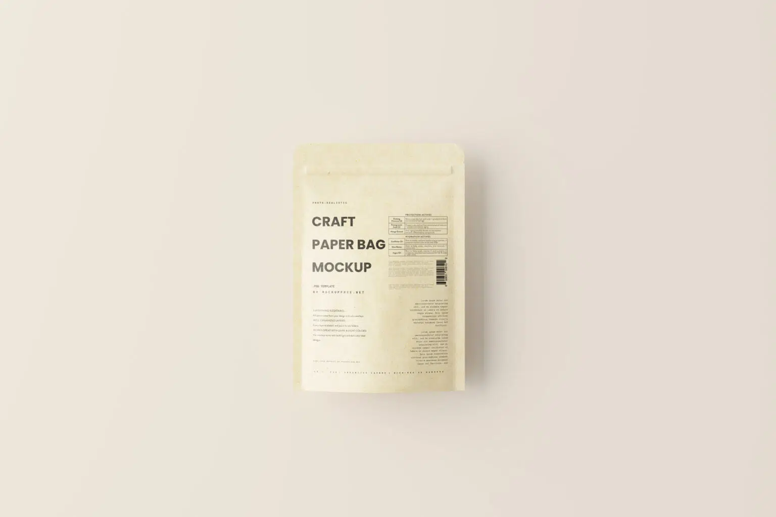 Craft Paper Bag Mockup - Mockup Free