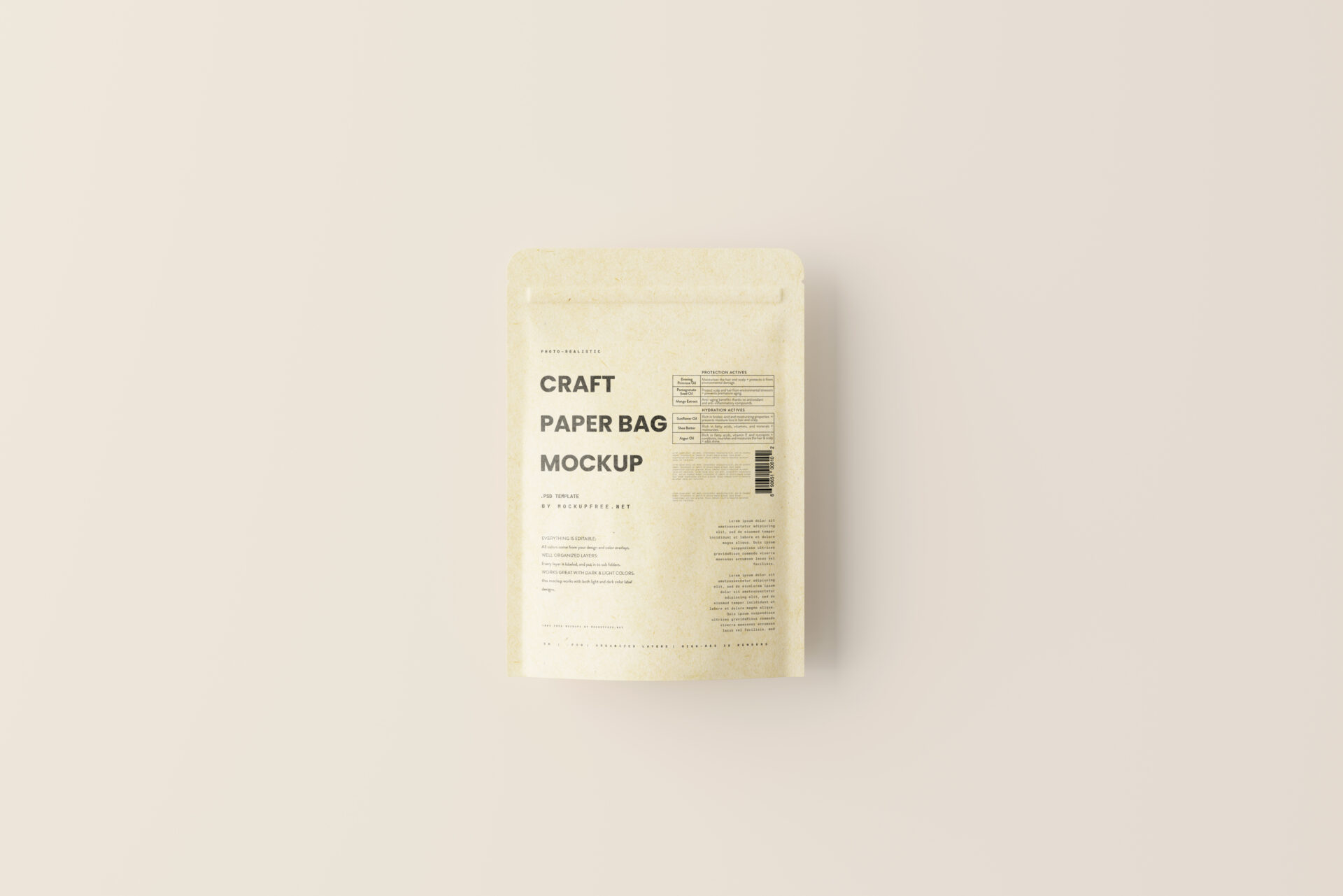 Craft Paper Bag Mockup - Mockup Free