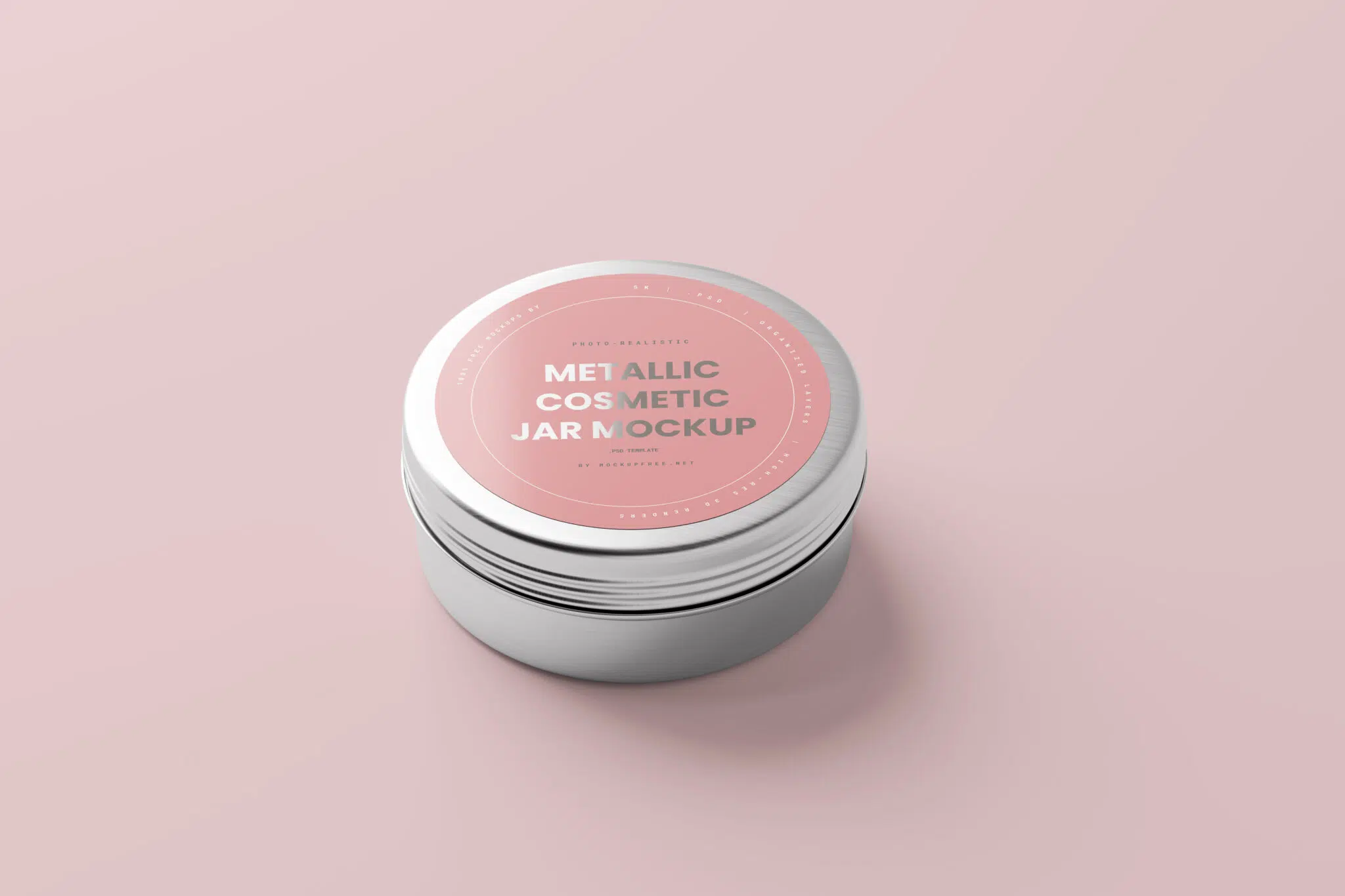 Flat Metallic Jar Mockups - Mockup Free