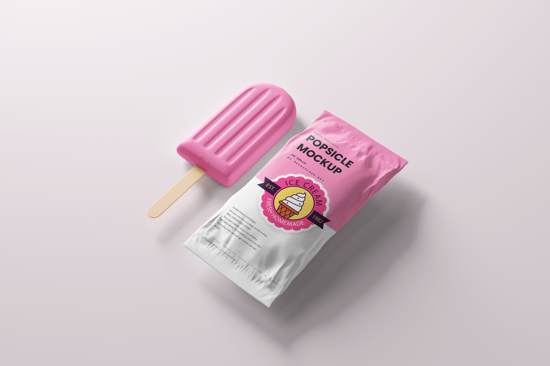 Popsicle Ice Cream Packaging Mockup - Mockup Free