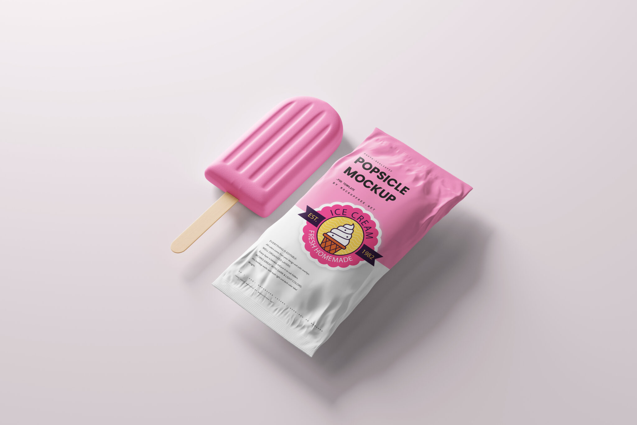 Popsicle Ice Cream Packaging Mockup - Mockup Free
