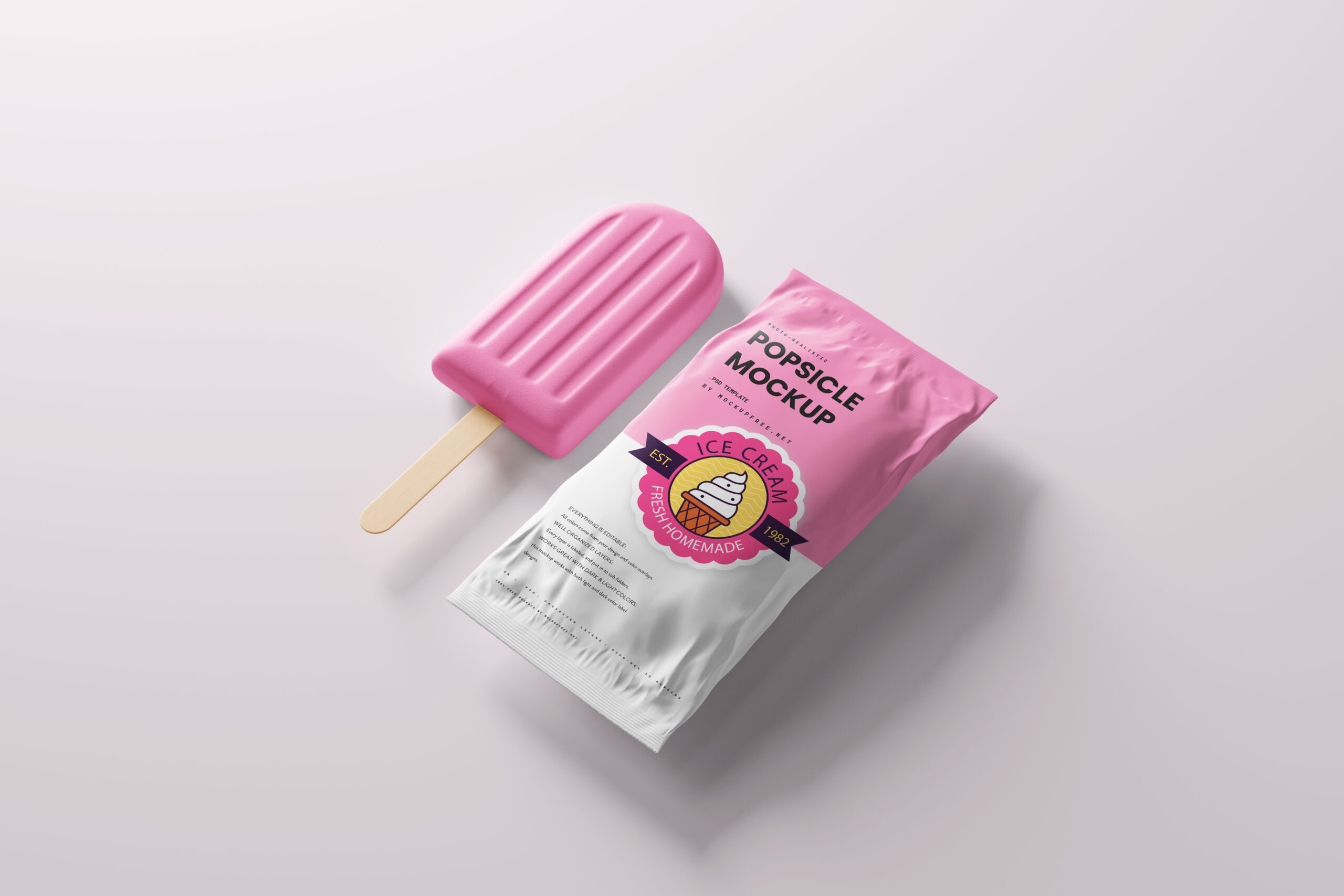 Popsicle Ice Cream Packaging Mockup Mockup Free