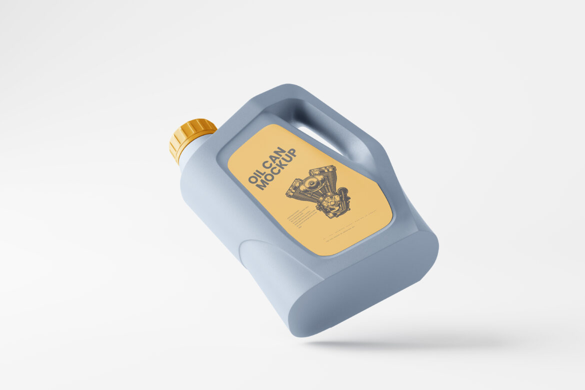 Engine Oil Can Mockup - Mockup Free