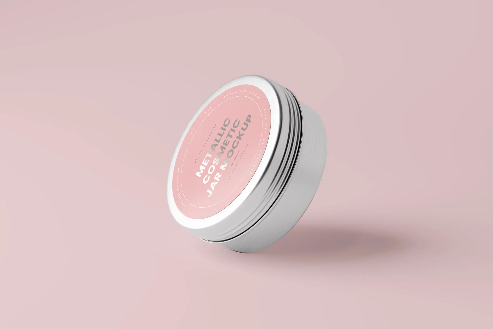 Flat Metallic Jar Mockups - Mockup Free