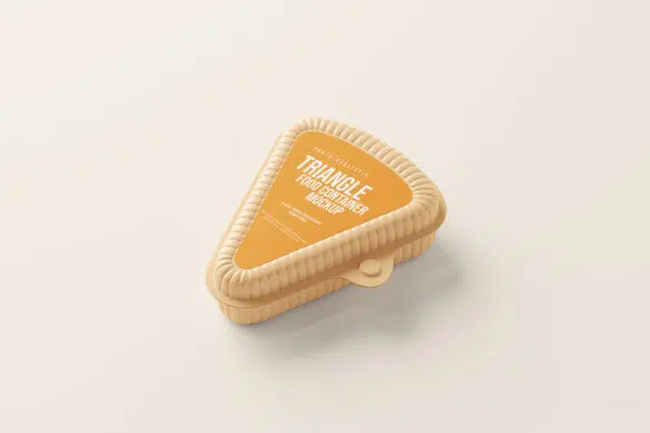 Triangle Food Container Mockup - Mockup Free