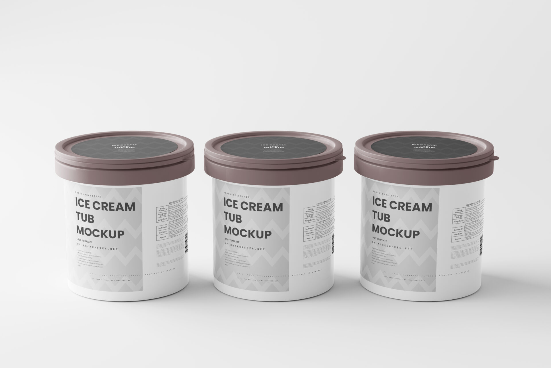 Ice Cream Tub Mockup - Mockup Free