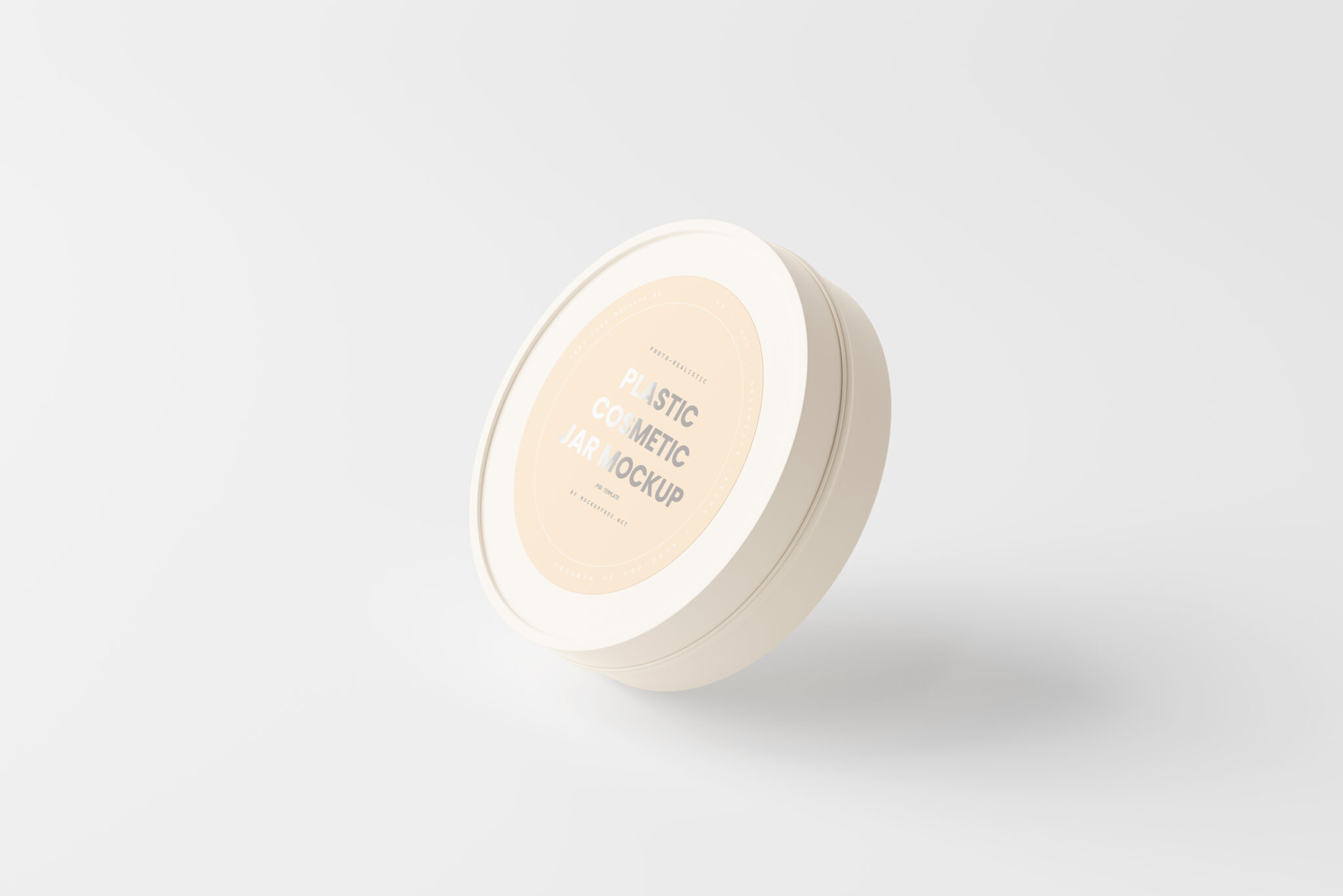 Flat Plastic Cosmetic Jar Mockups - Mockup Free