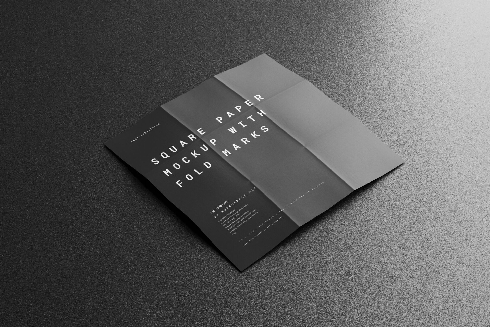 Paper Mockup with Fold Marks - Mockup Free