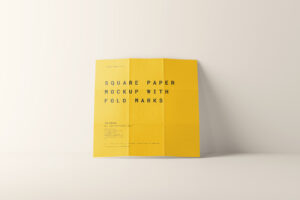 Paper Mockup with Fold Marks - Download Free Paper Mockup with Fold Marks