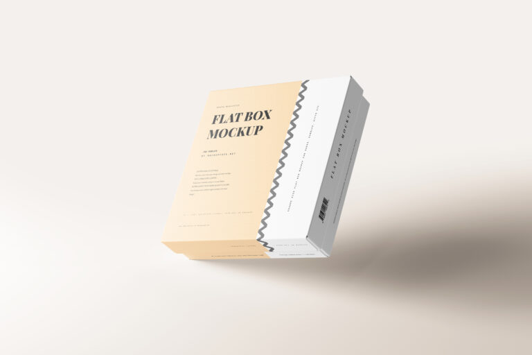 Flat Box Mockup - Mockup Free