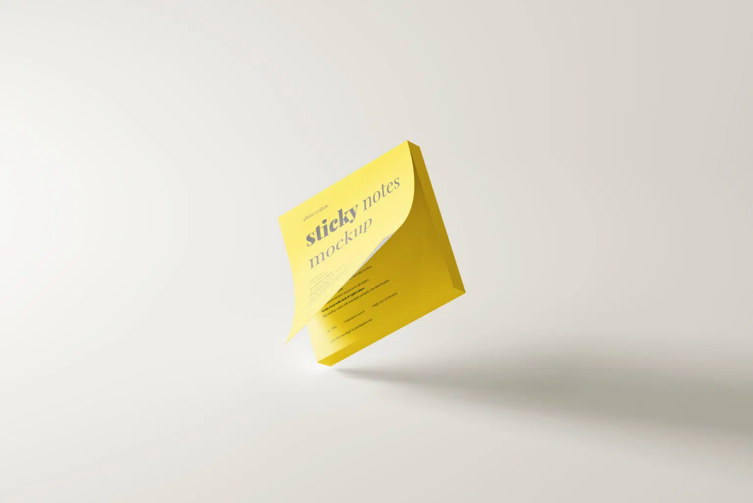 Sticky Note Mockups - Mockup Free
