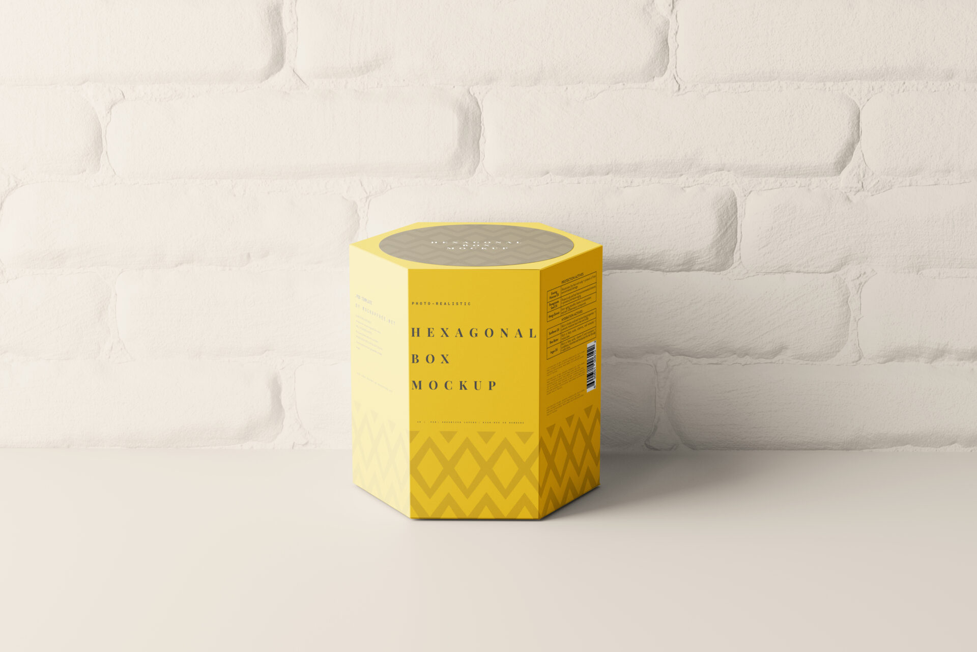 Hexagonal Box Mockup - Mockup Free