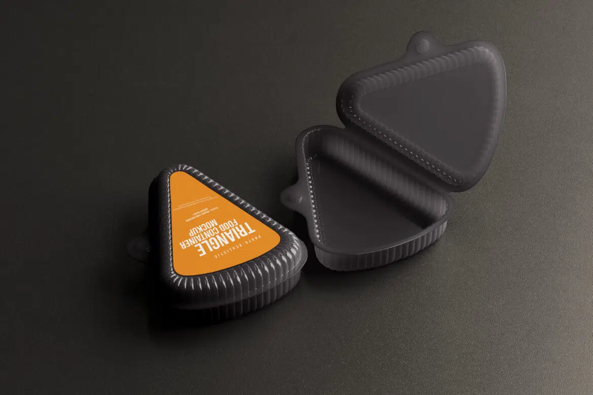 Triangle Food Container Mockup - Mockup Free