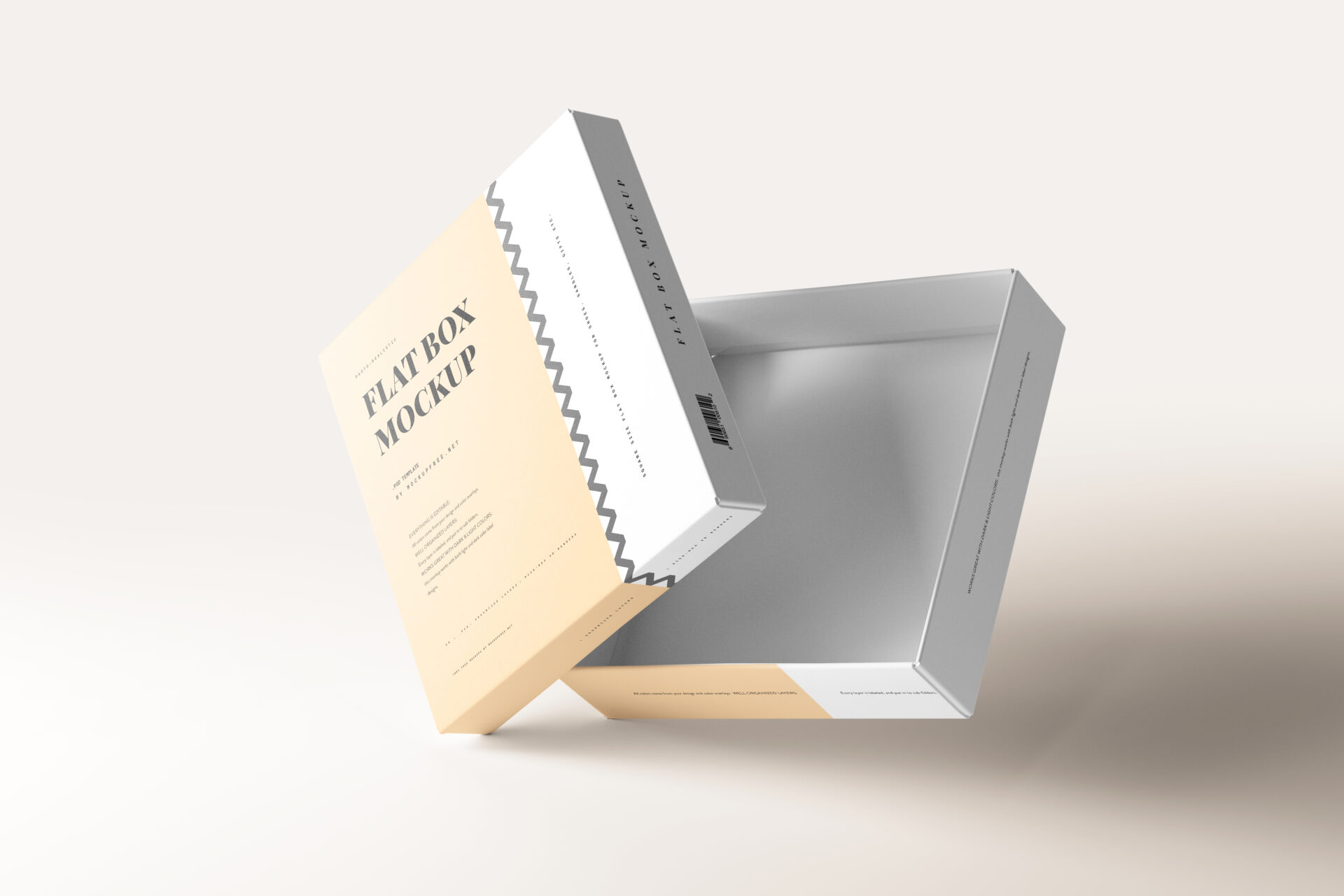 Flat Box Mockup - Mockup Free