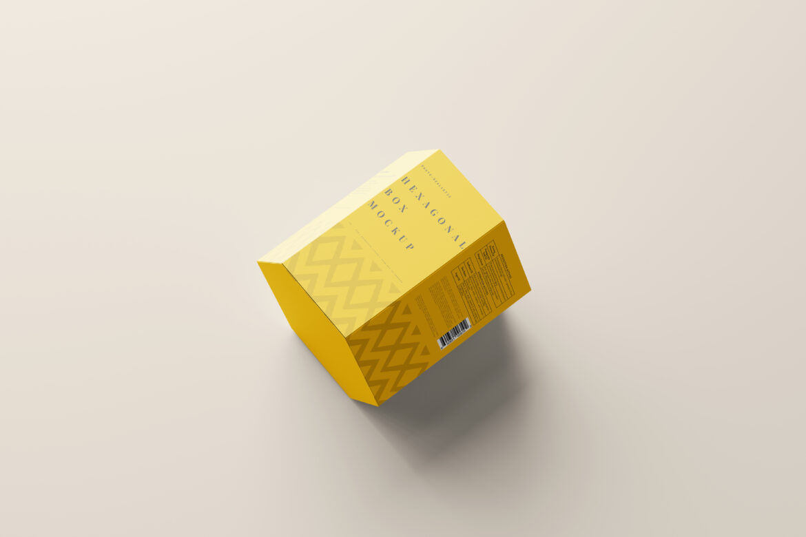 Hexagonal Box Mockup - Mockup Free