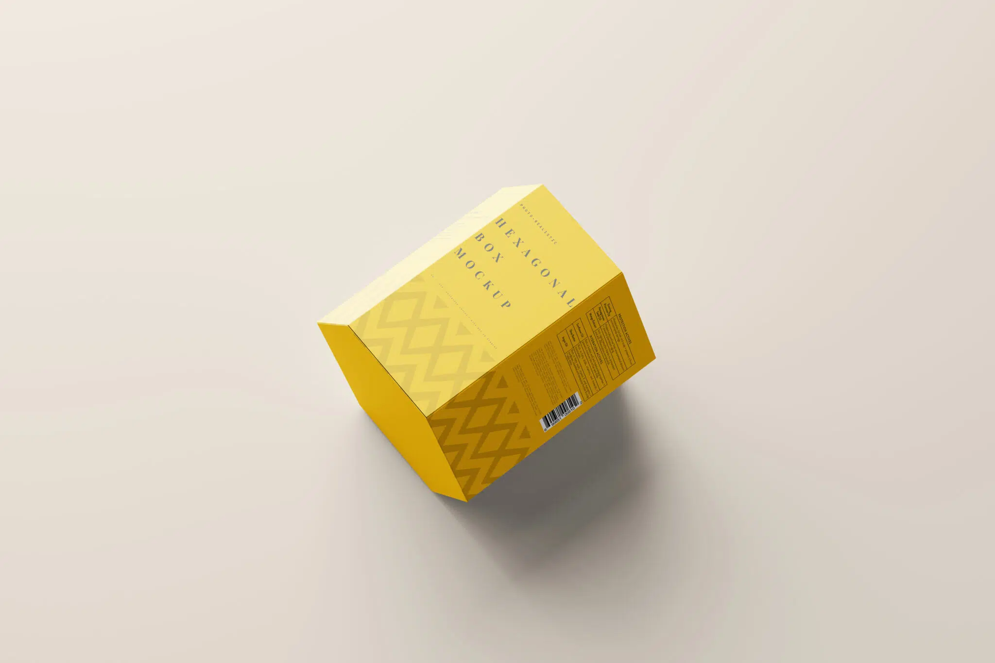 Hexagonal Box Mockup - Mockup Free