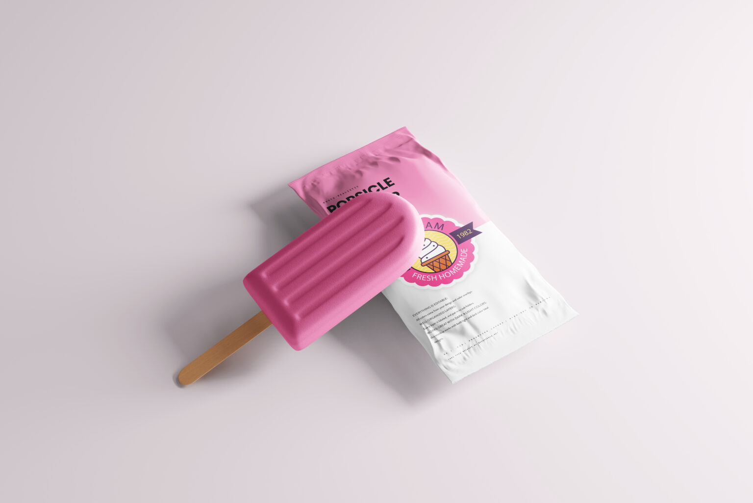 Popsicle Ice Cream Packaging Mockup - Mockup Free