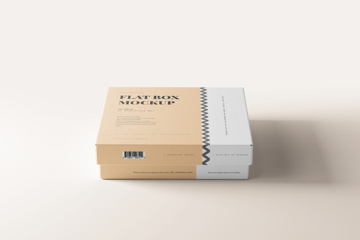 Flat Box Mockup - Mockup Free