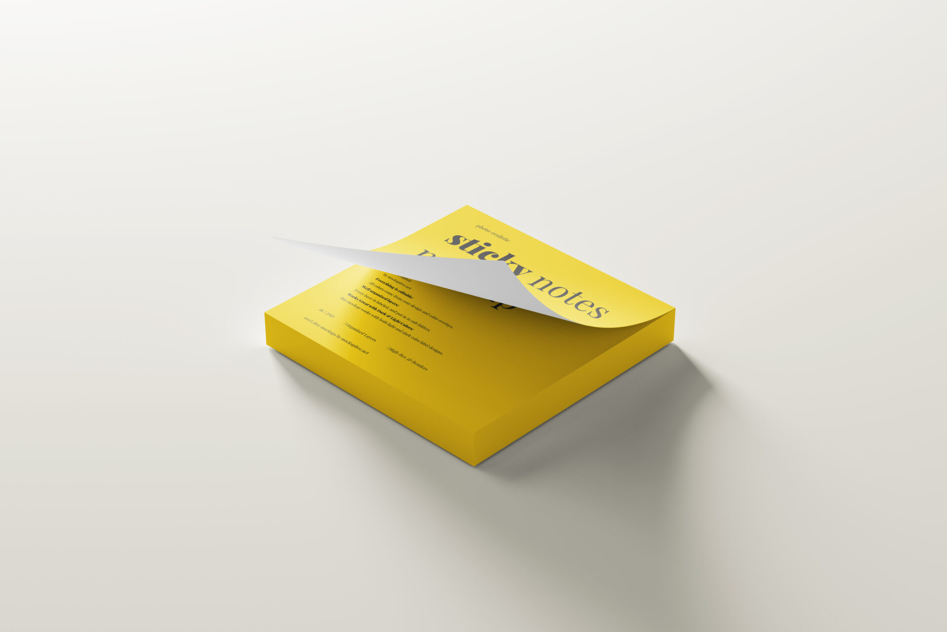 Sticky Note Mockups - Mockup Free