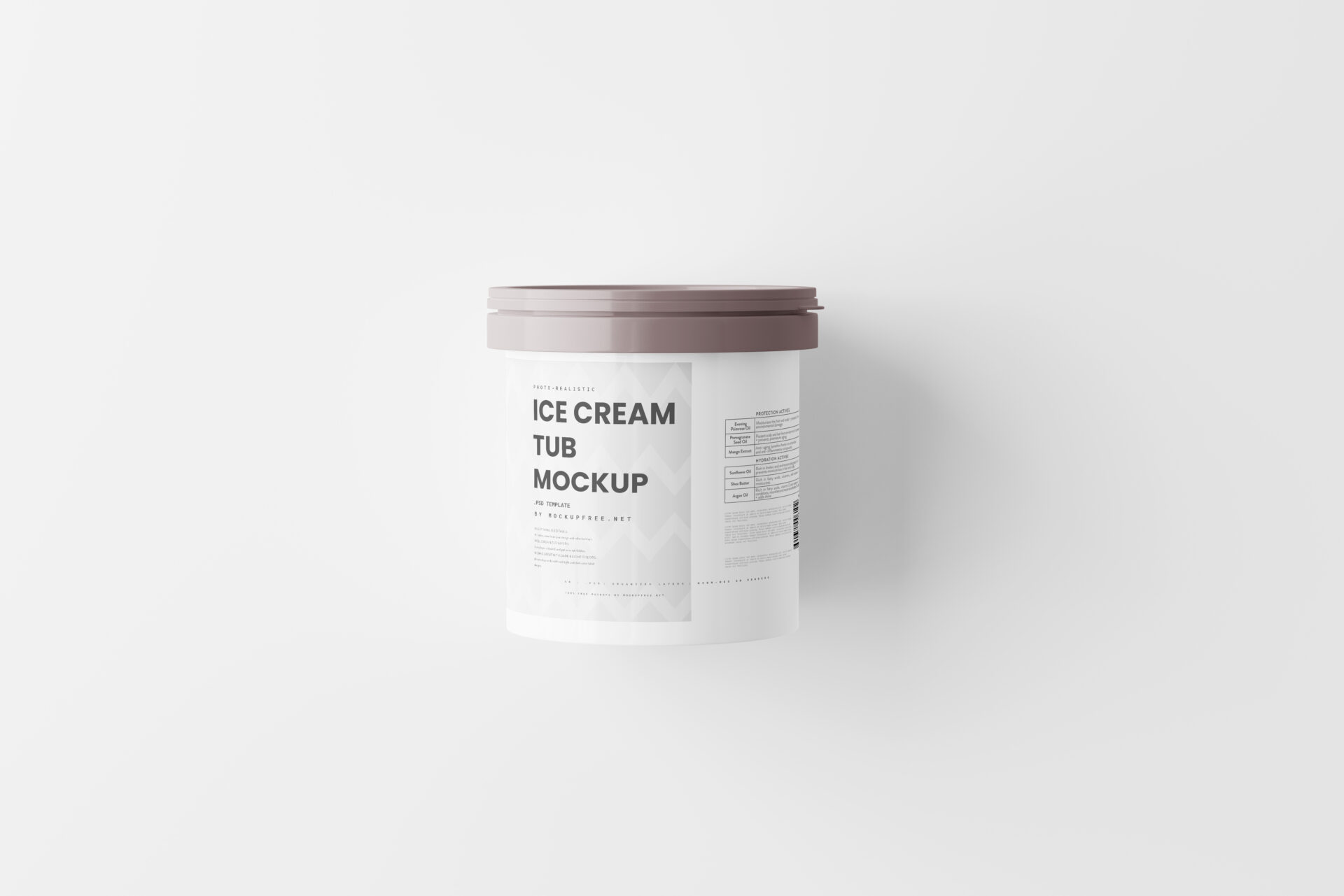 Ice Cream Tub Mockup - Mockup Free