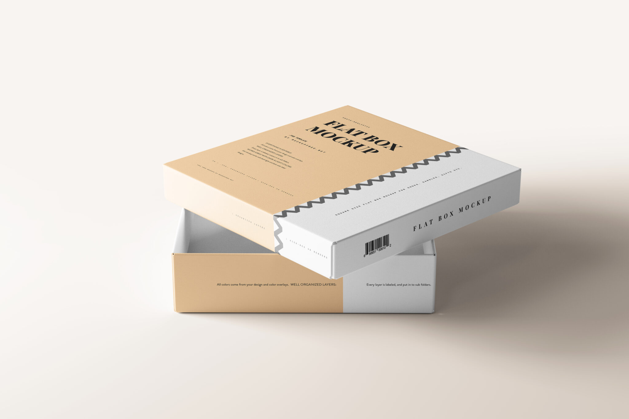 Flat Box Mockup - Mockup Free
