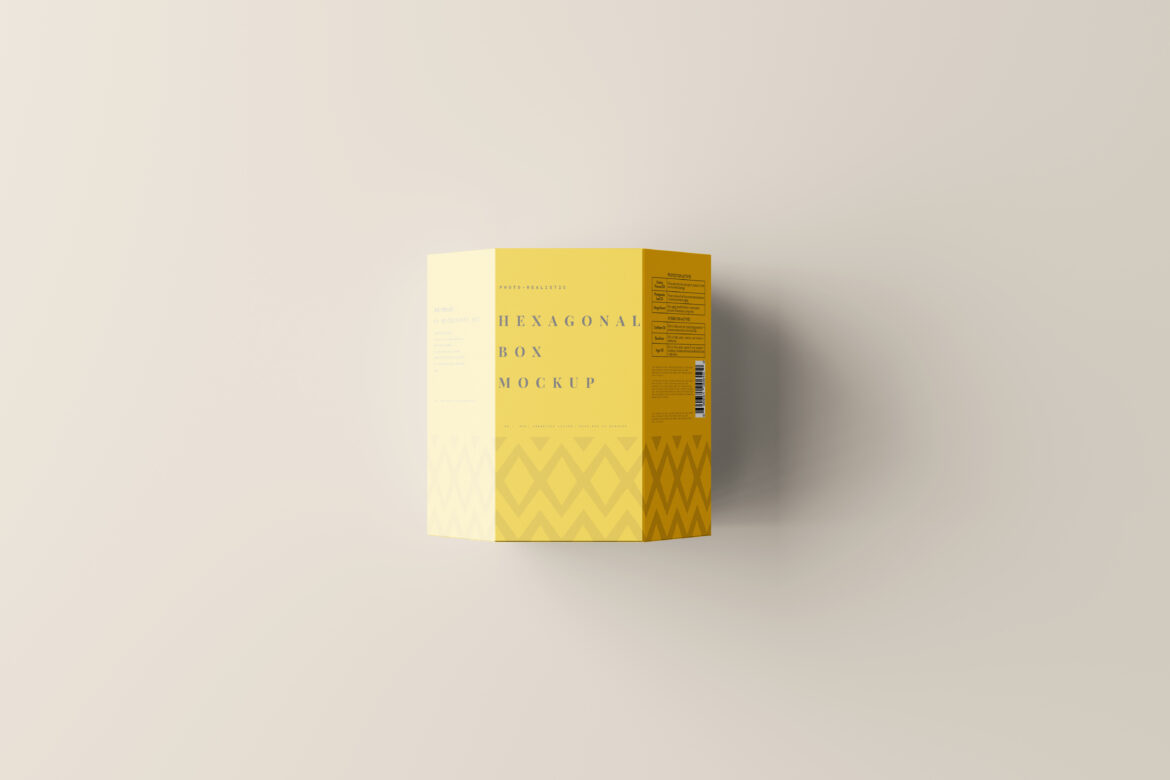 Hexagonal Box Mockup - Mockup Free