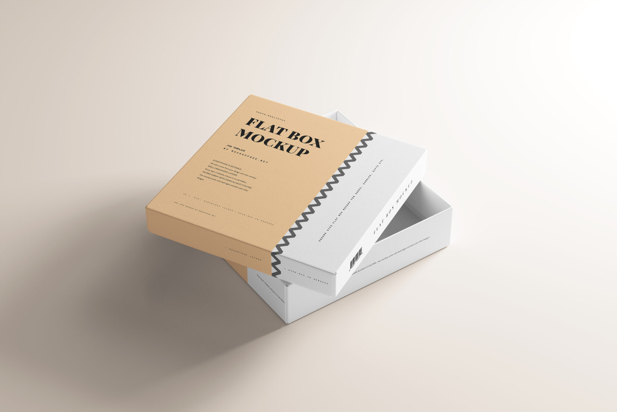 Flat Box Mockup - Mockup Free