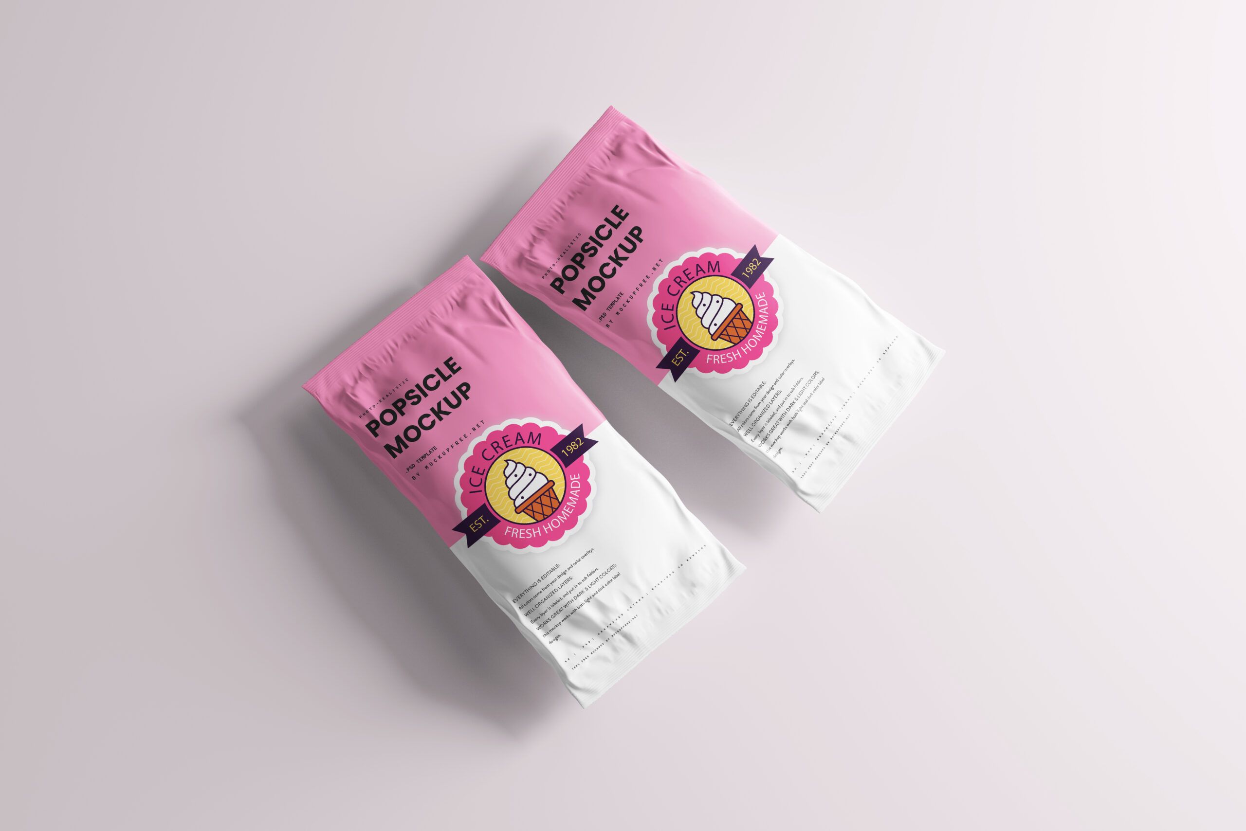 Popsicle Ice Cream Packaging Mockup Mockup Free