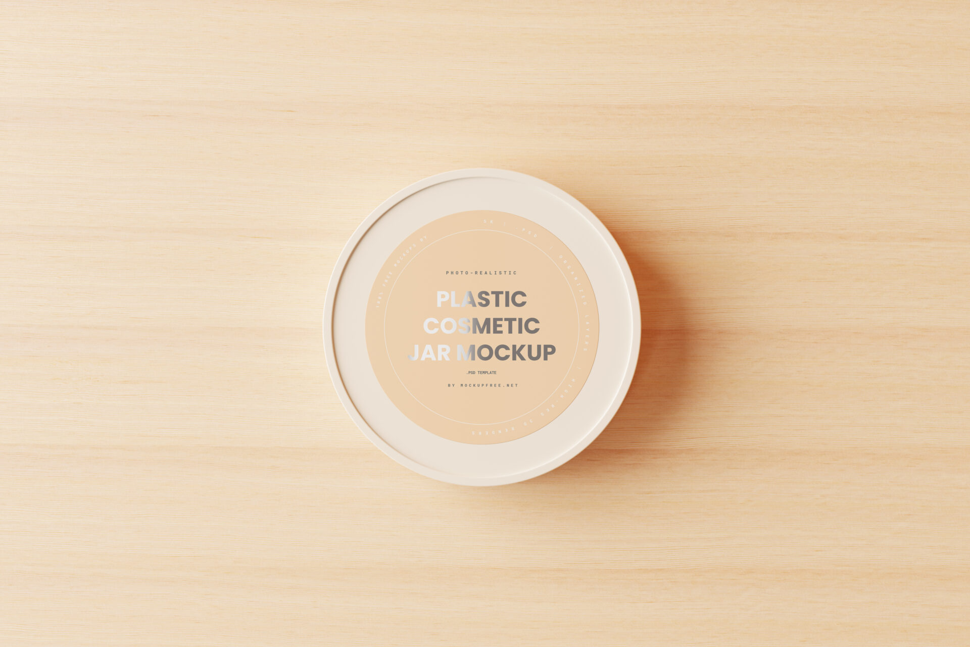Flat Plastic Cosmetic Jar Mockups - Mockup Free
