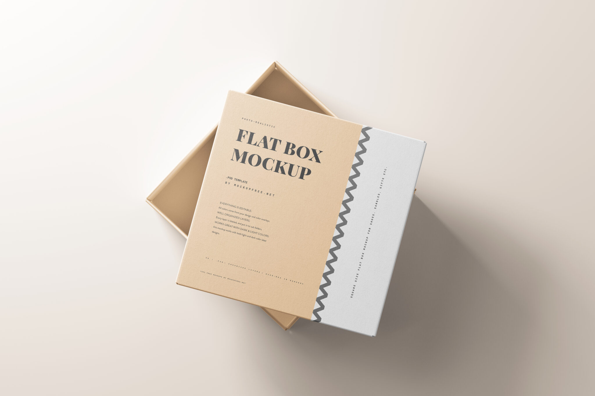 Flat Box Mockup - Mockup Free