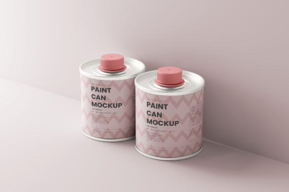 Paint Can Mockups - Mockup Free