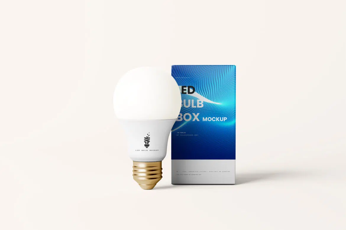 LED Light Bulb and Box Mockups - Mockup Free