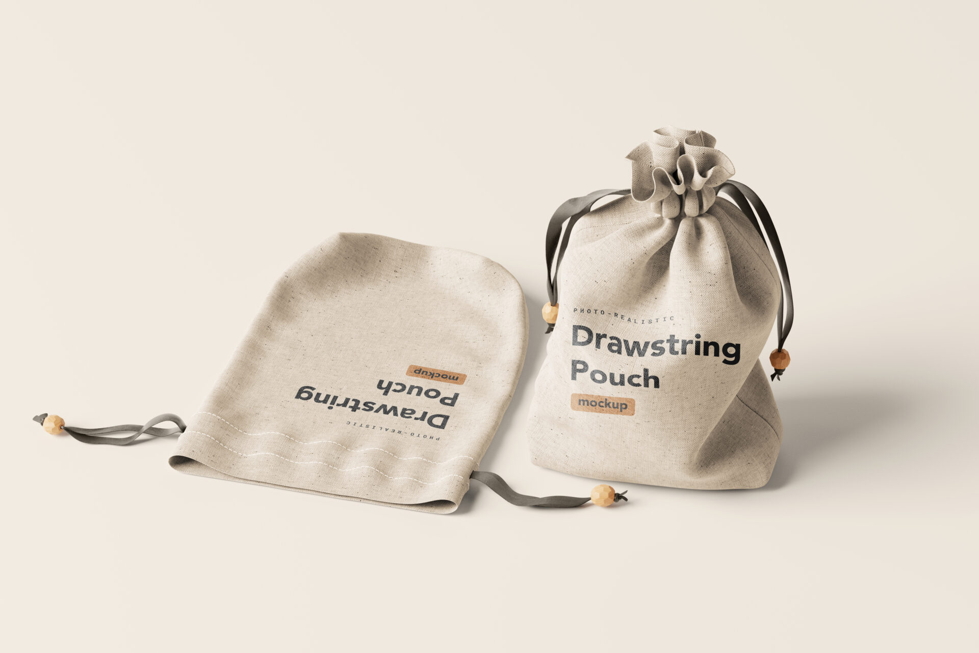 Drawstring Pouch Mockup - Mockup Free