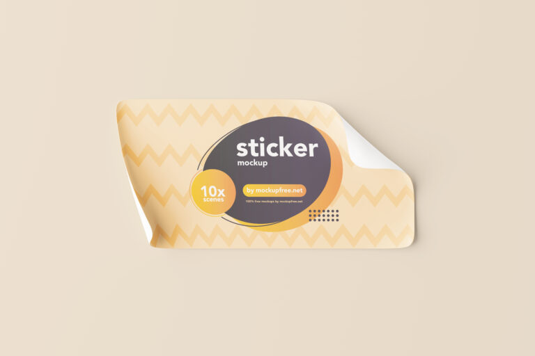 Rectangle Stickers Mockups - Mockup Free