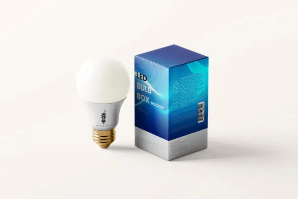 LED Light Bulb and Box Mockups - Mockup Free
