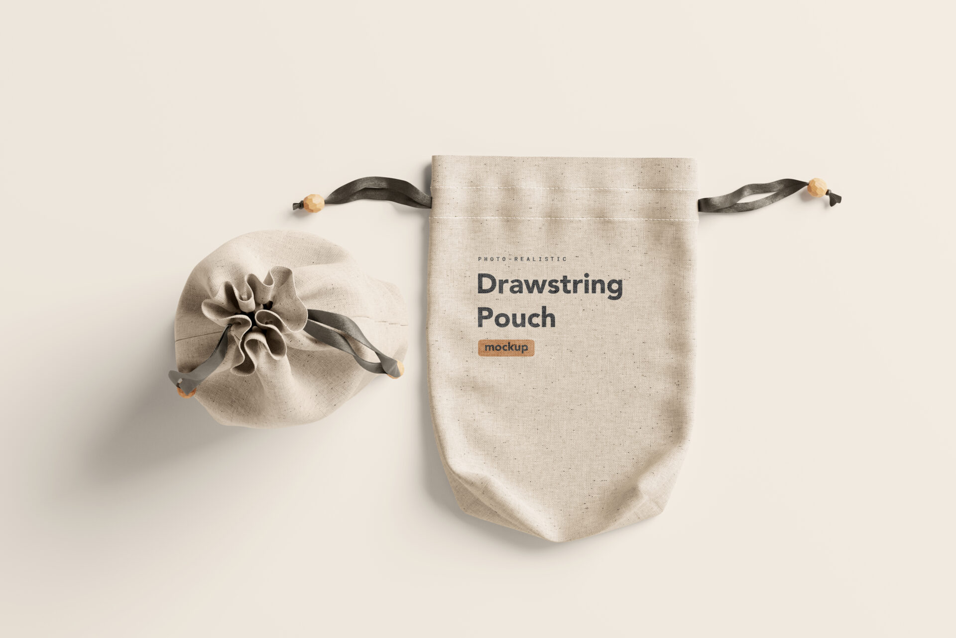 Drawstring Pouch Mockup - Mockup Free