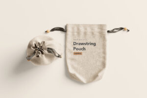 Drawstring Pouch Mockup - Mockup Free