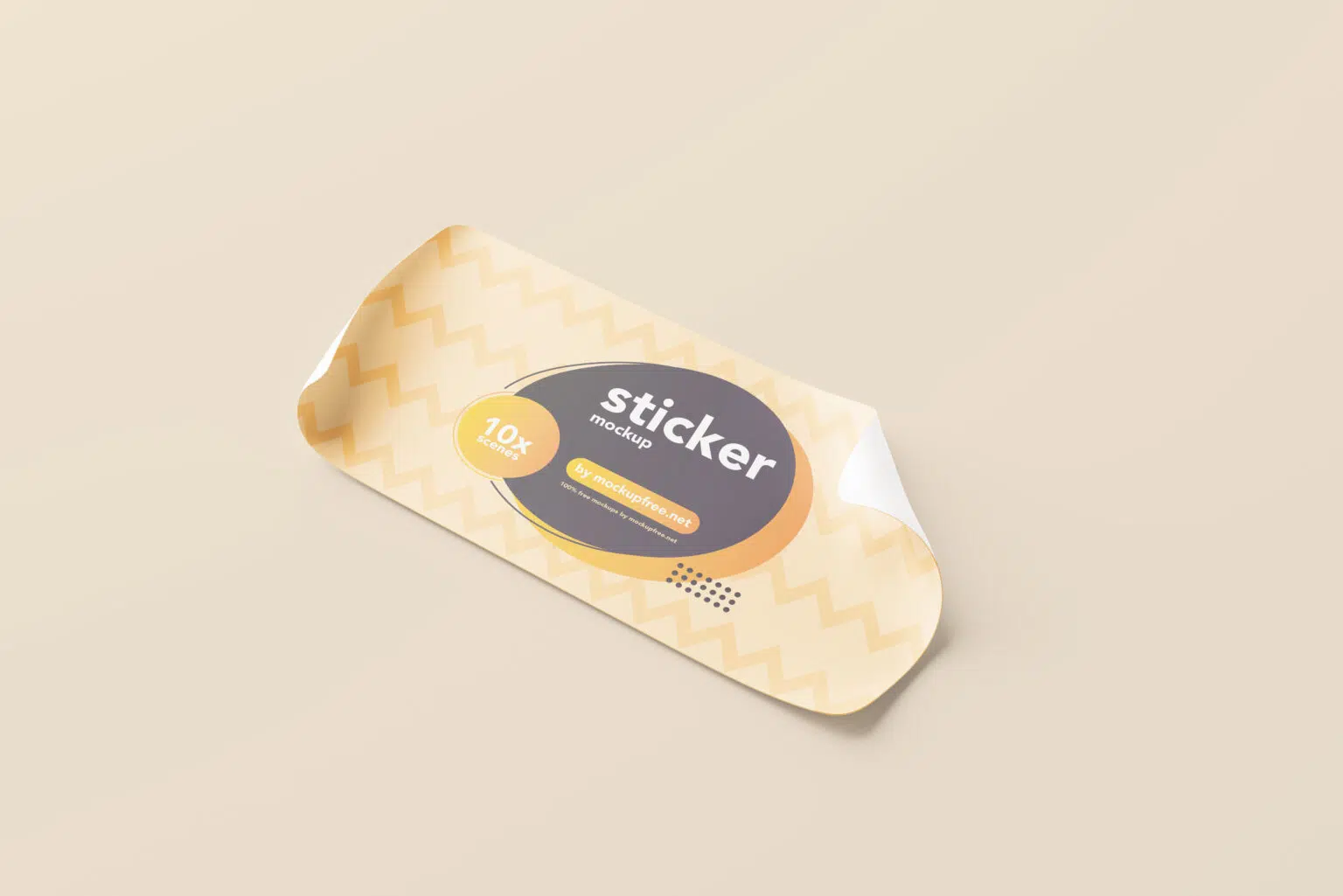 Rectangle Stickers Mockups - Mockup Free