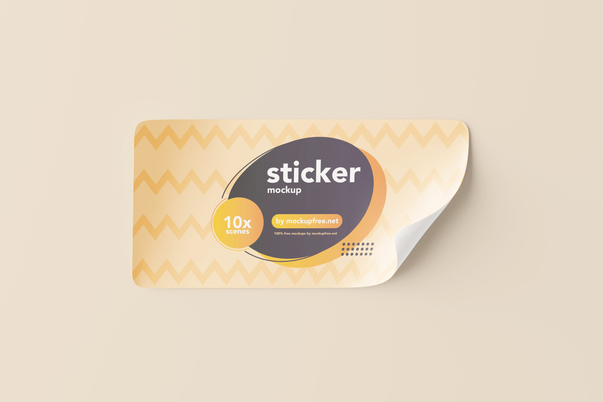 Rectangle Stickers Mockups - Mockup Free