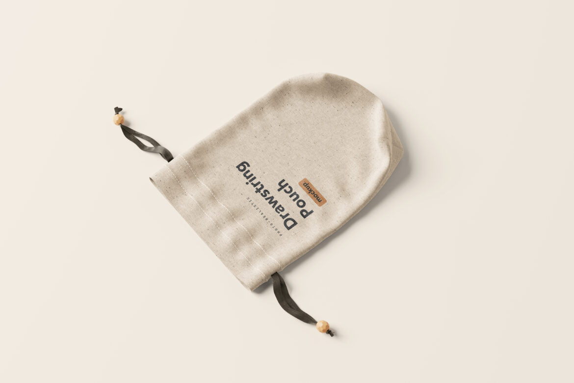 Drawstring Pouch Mockup - Mockup Free