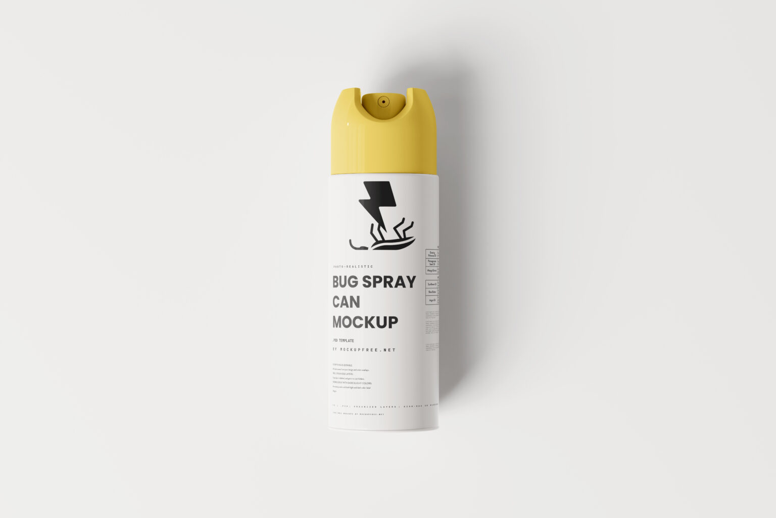 Bug Spray Can Mockup - Mockup Free