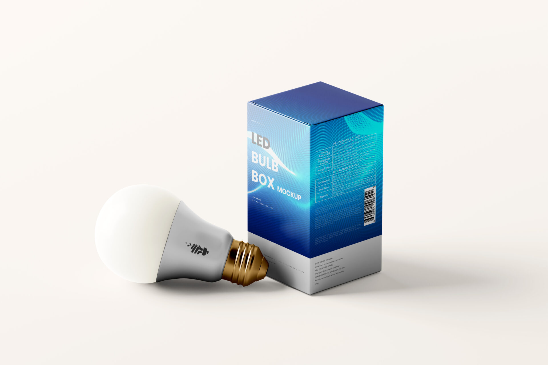 LED Light Bulb and Box Mockups - Mockup Free