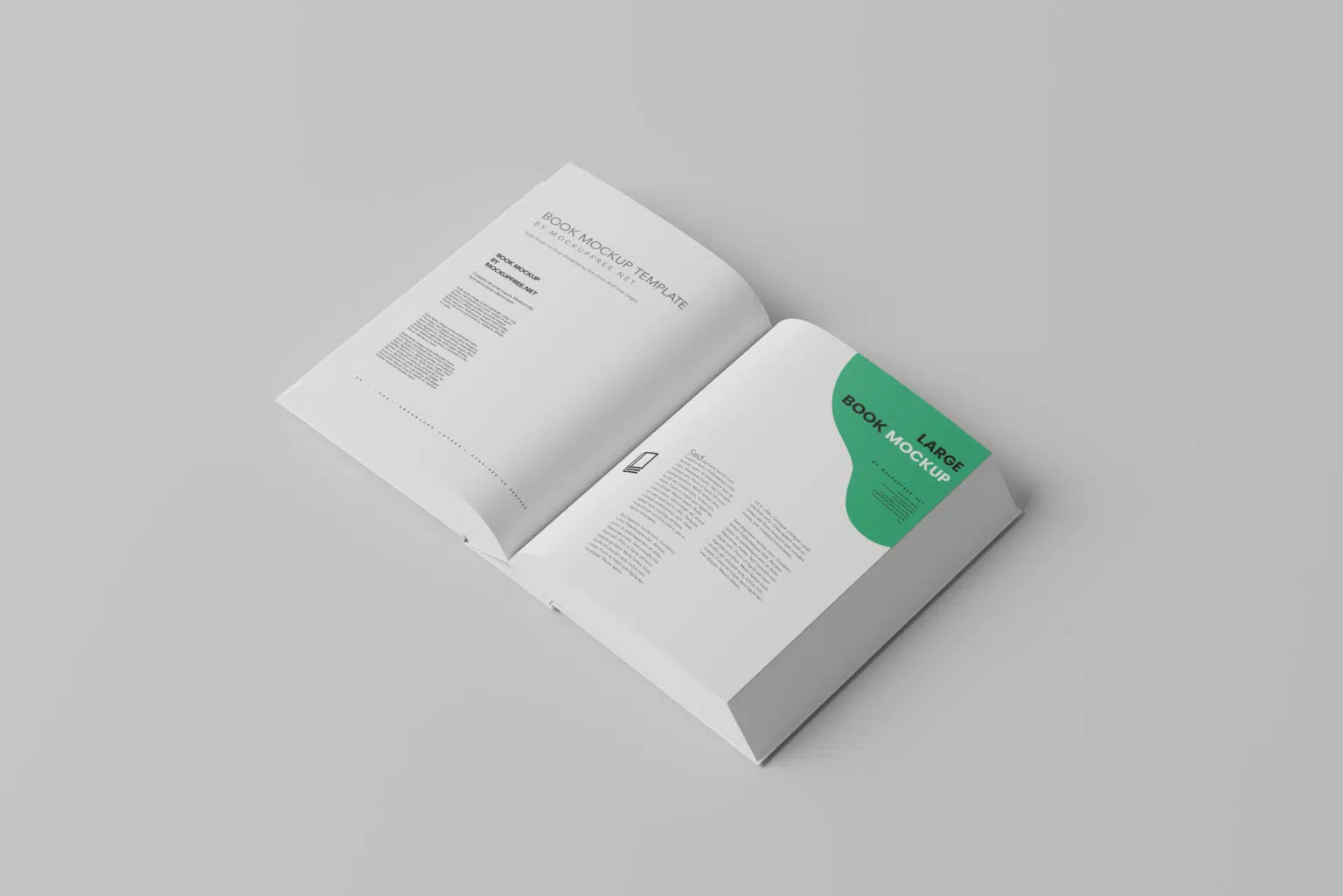 Large Size Book Cover and Inner Page Mockups - Mockup Free