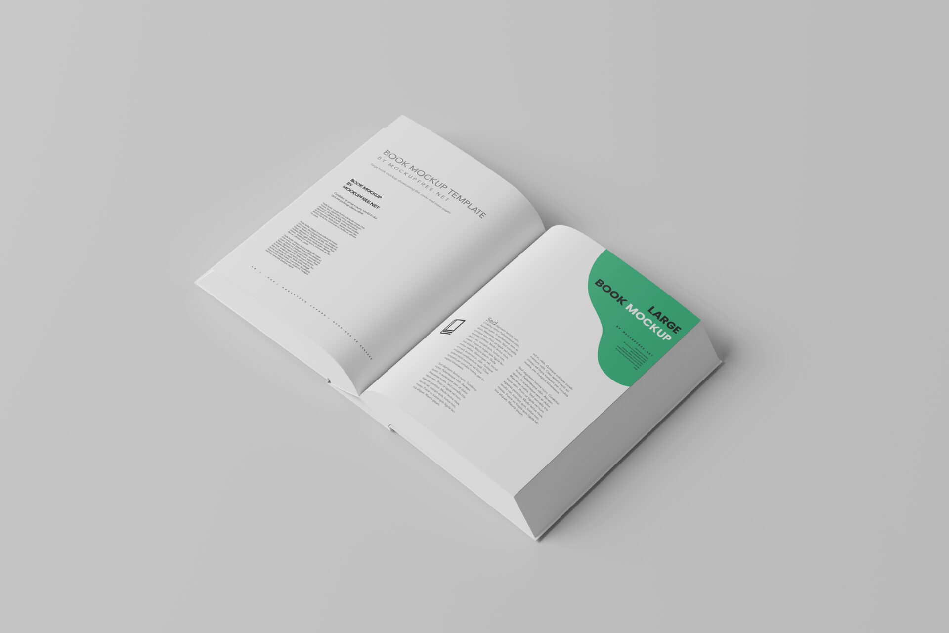 Large Size Book Cover and Inner Page Mockups - Mockup Free