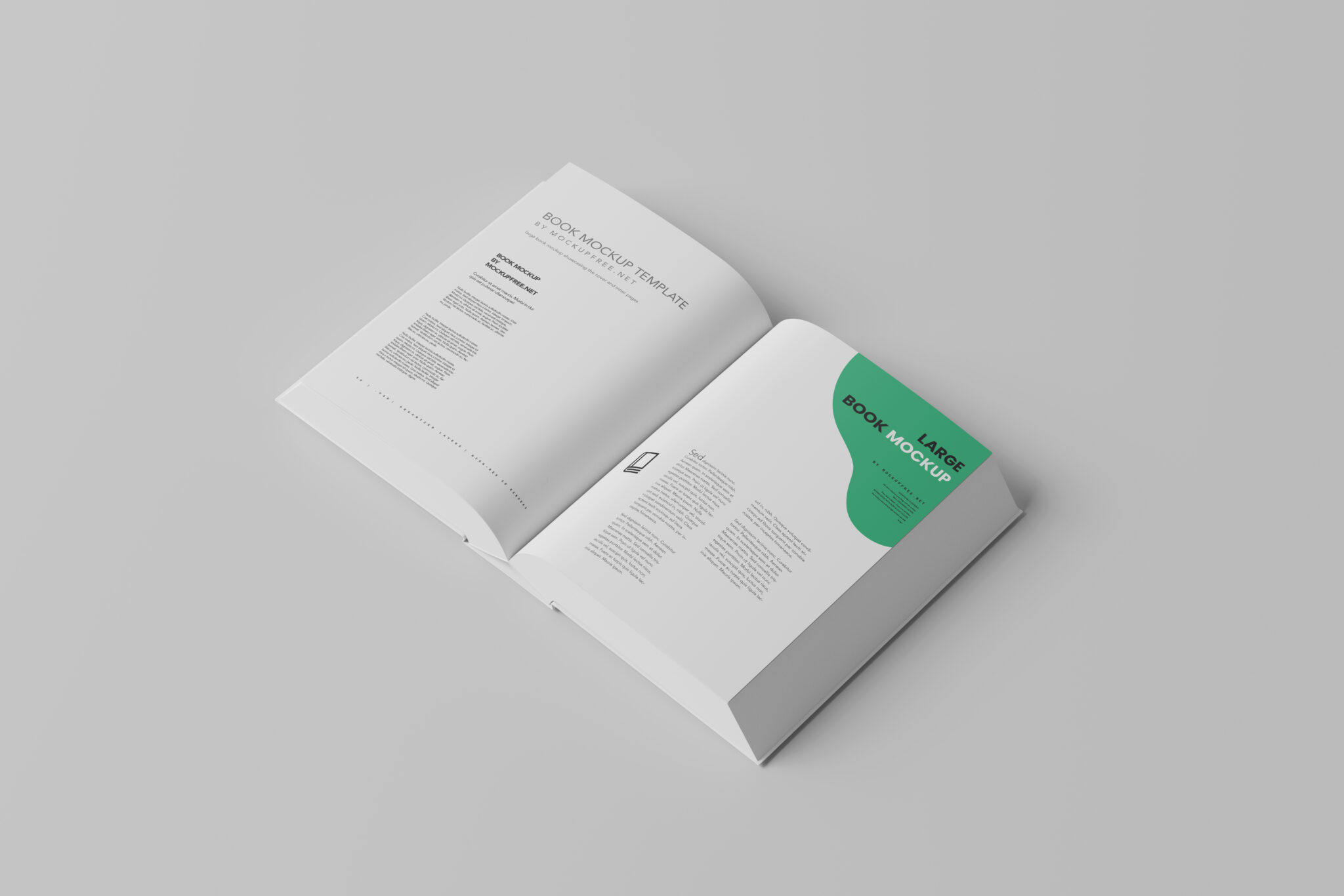 Large Size Book Cover and Inner Page Mockups - Mockup Free