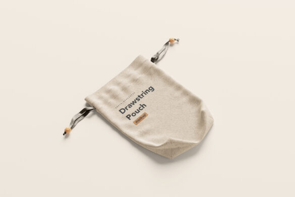 Drawstring Pouch Mockup - Mockup Free