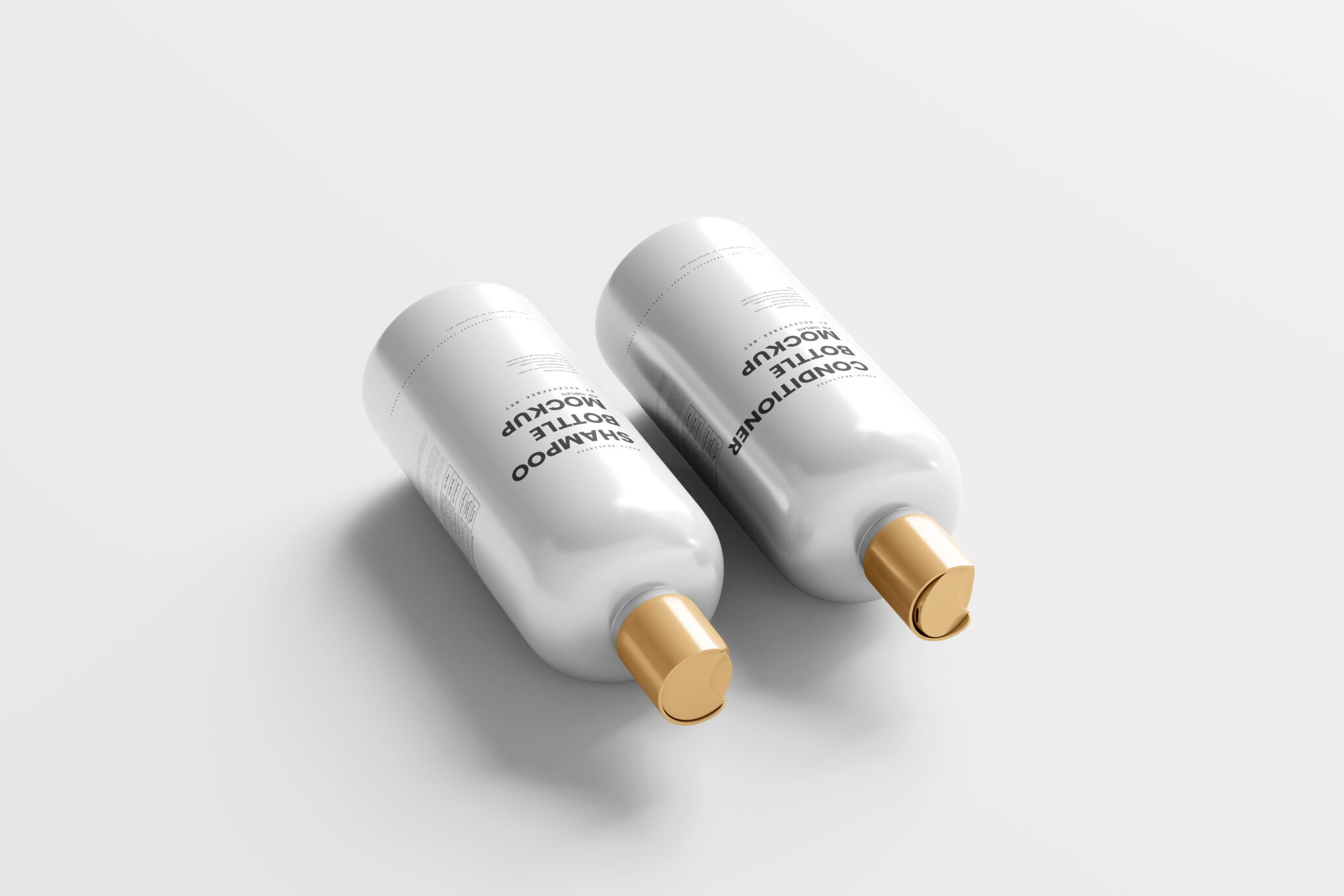 Shampoo and Conditioner Bottles Mockup Scenes - Mockup Free