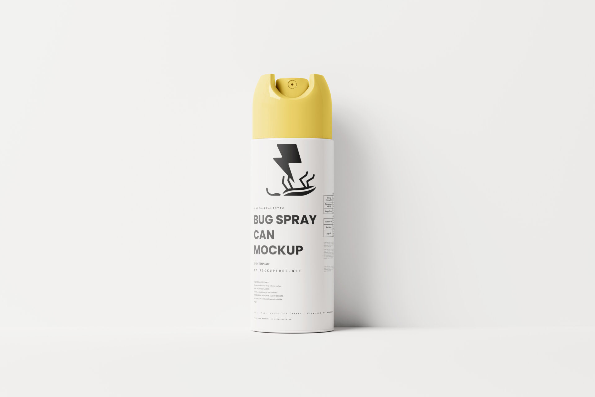 Bug Spray Can Mockup - Mockup Free